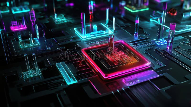 Engineer Placing Cpu on Motherboard, Working with Microelectronics ...