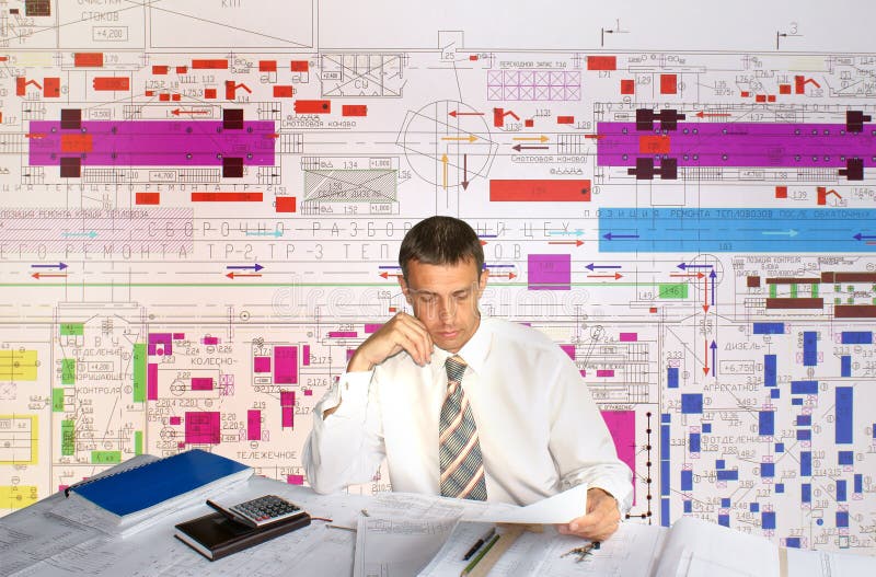 Engineer with day planner stock image. Image of person - 942987