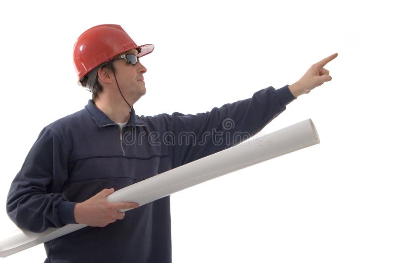 Engineer, Pointing with Finger Stock Image - Image of point, glasses ...