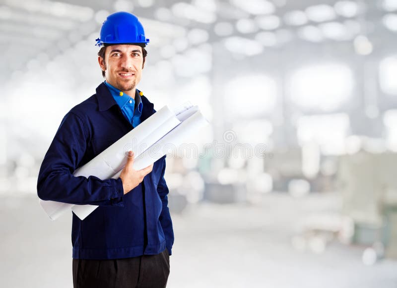 Engineer portrait stock image. Image of interior, manager - 21129035