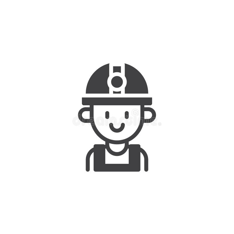 Engineer Portrait Vector Icon Stock Vector - Illustration of glyph ...