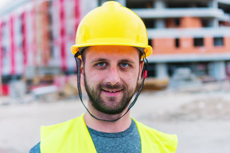 Building Construction Worker Engineer Posing Stock Photo - Image of ...