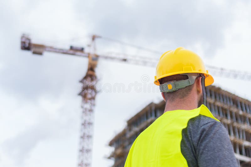 Building Construction Worker Engineer Posing Stock Image - Image of ...