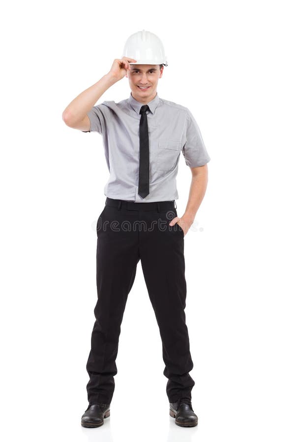 Engineer Posing with Hands in Pockets Stock Photo - Image of manager ...