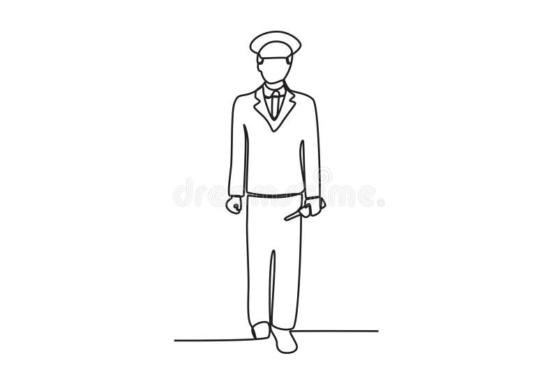 An Engineer Preparing To Drive a Train Stock Vector - Illustration of ...