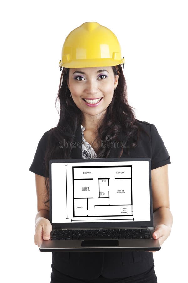 Engineer Presenting House Design Stock Photo - Image of indonesian ...