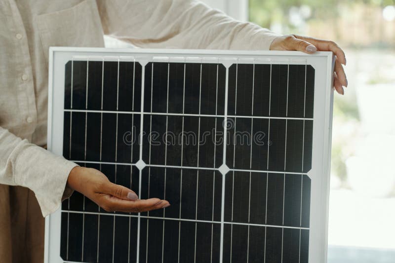 Engineer Presenting Solar Panel at Presentation Stock Image - Image of ...