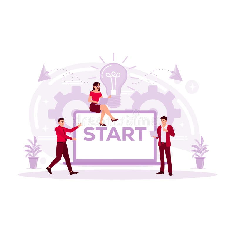 Engineer Programmer Working At Desk Programming Concept Website Coding Stock Vector