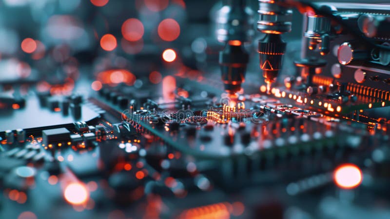 Engineer Programming a Robotic Swarm Stock Photo - Image of engineer ...