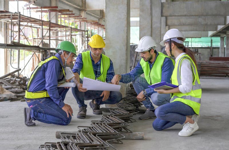 Engineer Project Manager Inspecting the Structural Standards of New ...