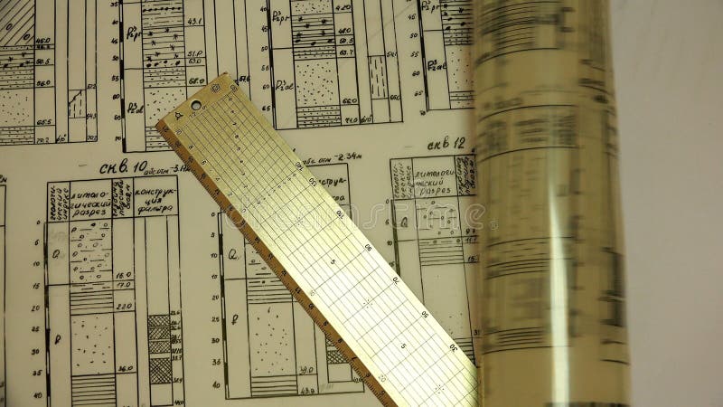 The Engineer Put the Ruler on the Tracing Paper and Folded the Drawing ...