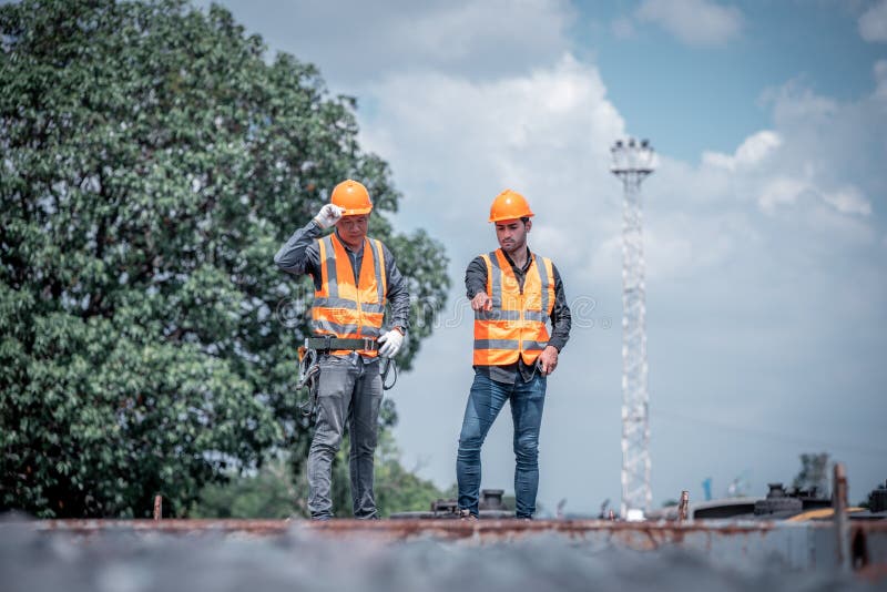 Engineer Railway Under Checking Construction Process Train Testing and ...