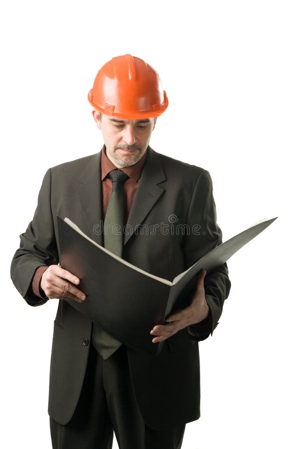 Engineer with day planner stock image. Image of person - 942987