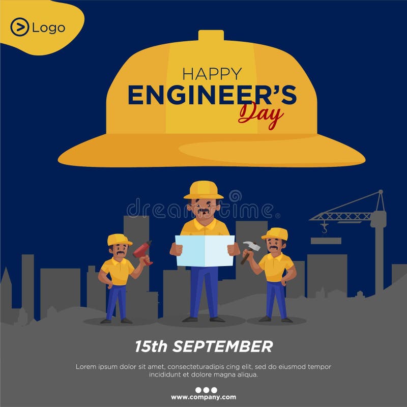 Banner Design of Happy Engineer`s Day Editorial Stock Photo ...