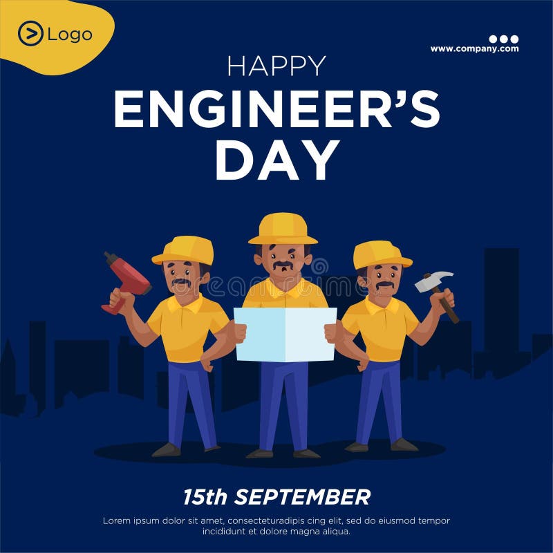 Banner Design of Happy Engineer`s Day Editorial Photography ...