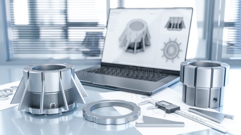 Engineer S Desk while Testing the Quality of Thread and Fit Mechanical ...