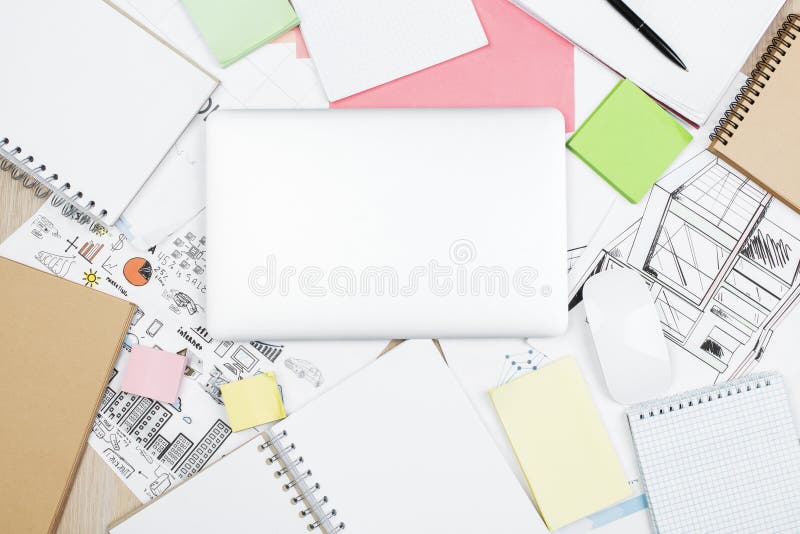 Engineer`s Workplace with Objects Stock Photo - Image of creative ...