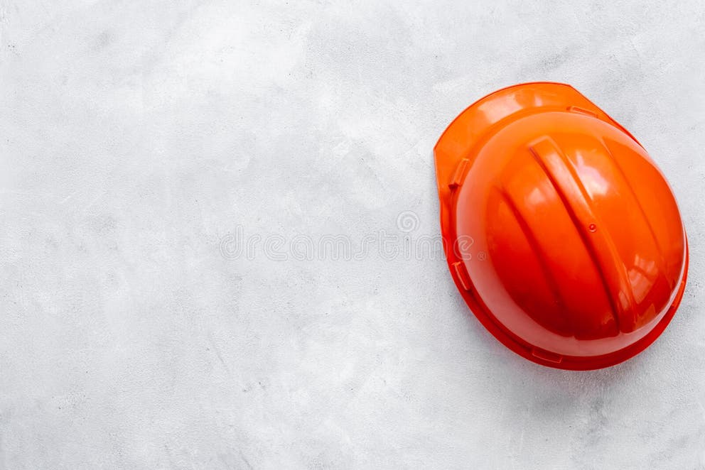 Engineer Safety Helmet Overhead View. Construction Background Stock ...
