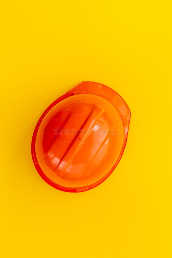 Engineer Safety Helmet Overhead View. Construction Background Stock ...