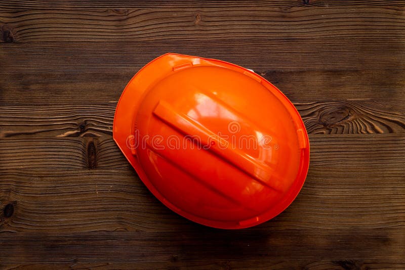 Engineer Safety Helmet Overhead View. Construction Background Stock ...