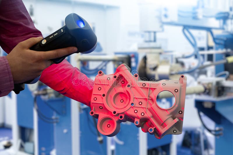 Engineer Scans with 3D Scanner Stock Image - Image of equipment ...