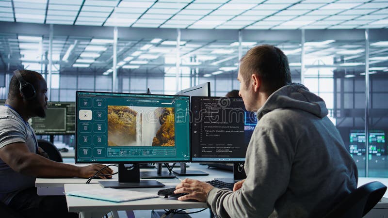 Engineer Coding Ai Virtual Assistant Producing Clips Stock Photos - Free & Royalty-Free Stock ...