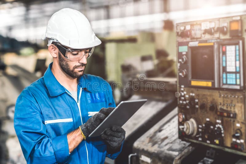 Engineer Setup the CNC Machine with G-Code Programming Upload from ...
