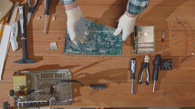 The Engineer Shows the Board from the Computer Stock Photo - Image of ...