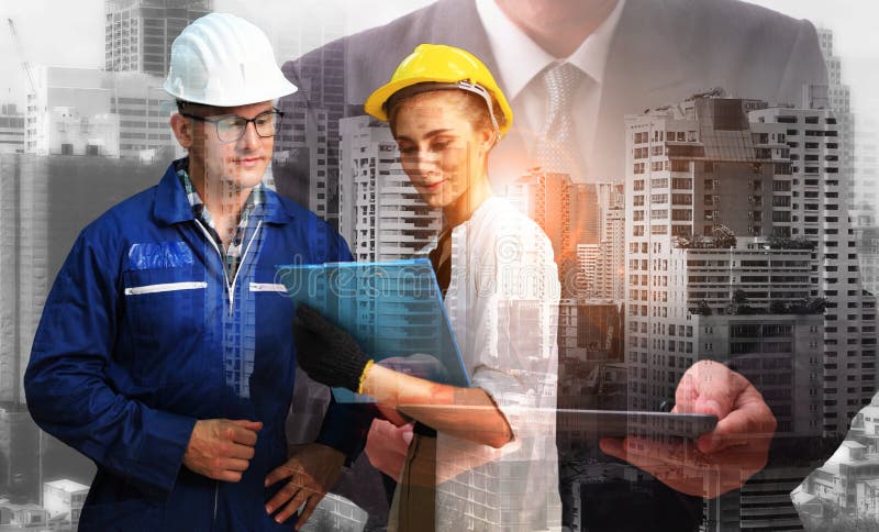 Engineer on site stock image. Image of inspection, site - 208154305