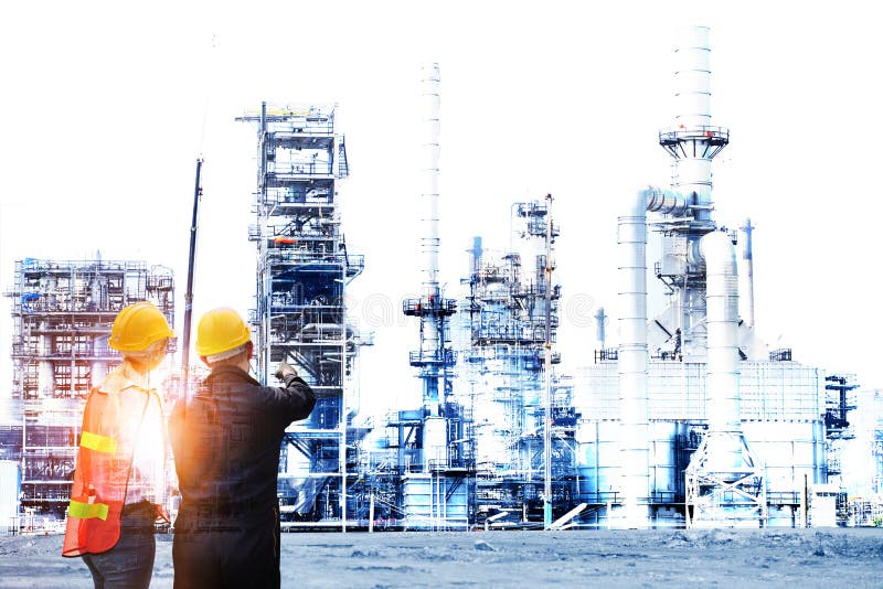 Engineer on Site at Petroleum Stock Image - Image of environment ...