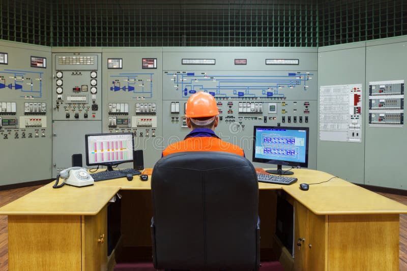 Engineer Sitting at Workplace Stock Photo - Image of engineer, male ...