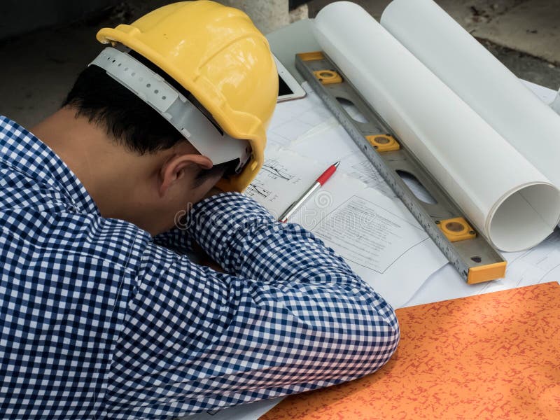 Engineer Sleeps on the Table while Working Editorial Stock Photo ...