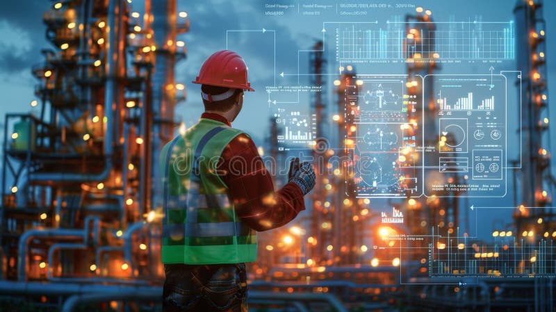 The Engineer in Smart Factory. AI Generated Stock Photo - Image of ...