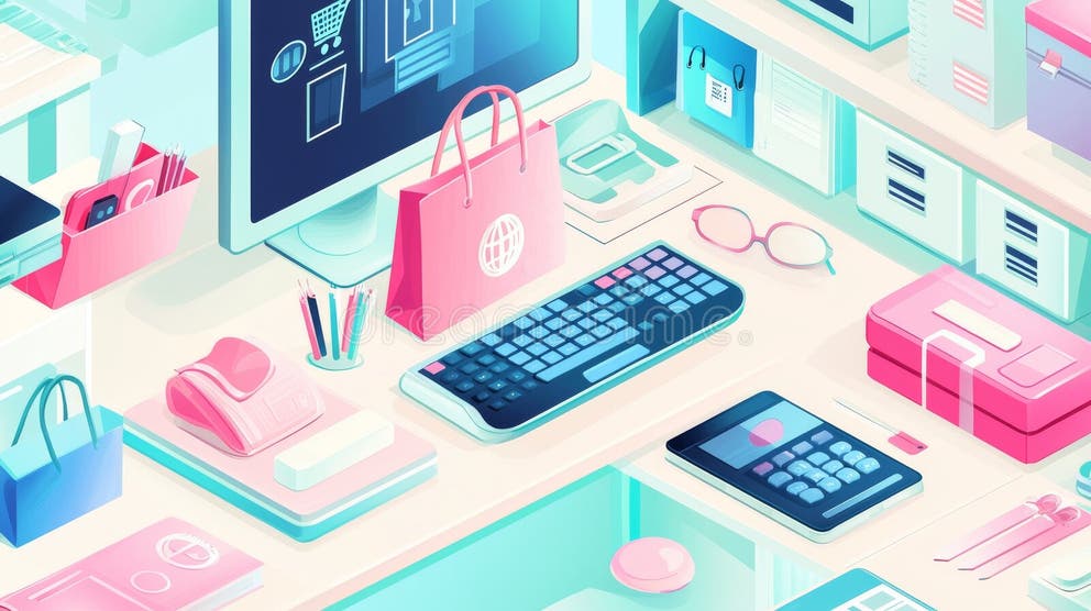 An Engineer and Space Exploration Technology in Deep Blue with Copy ...