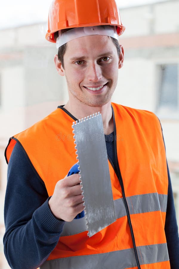 Engineer with spatula stock photo. Image of engineer - 41301760