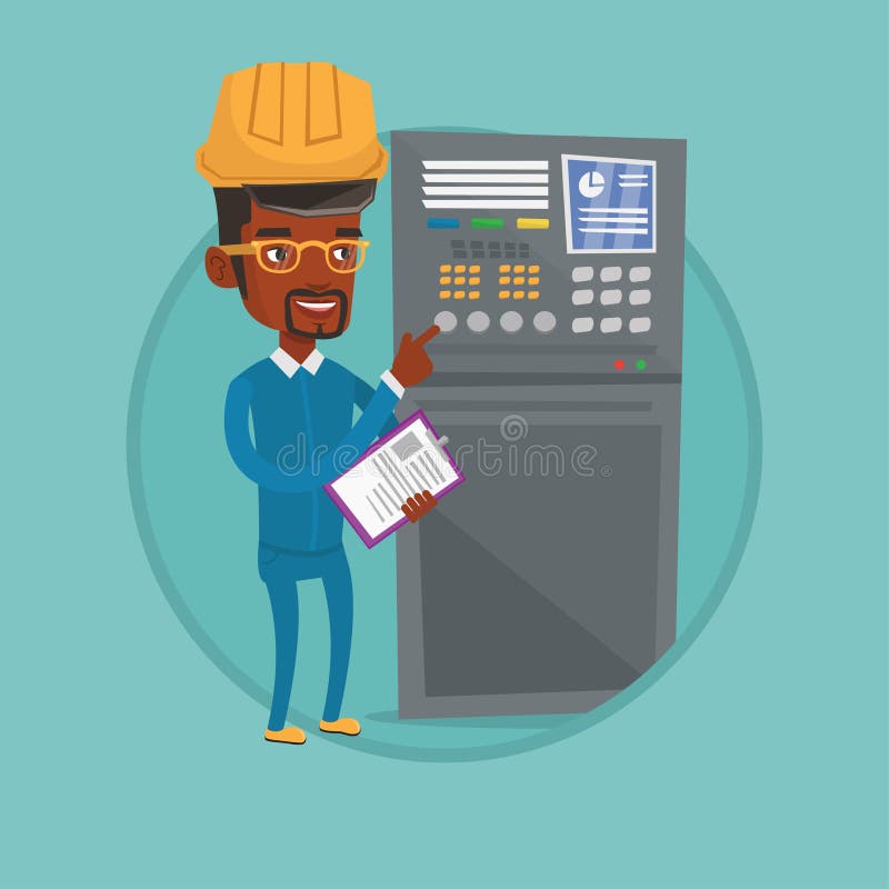 Engineer Standing Near Control Panel Stock Illustrations – 49 Engineer ...