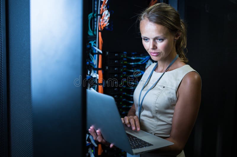 Server Rack Cluster in a Data Center Stock Image - Image of cluster ...