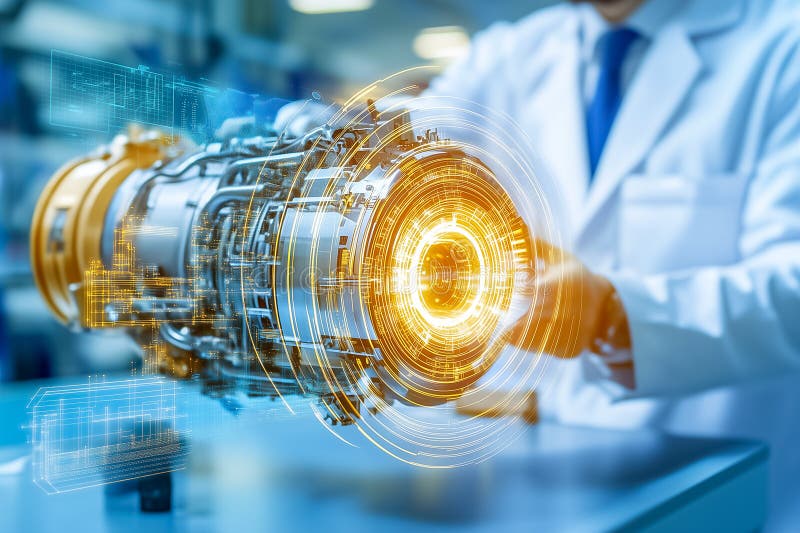 An Engineer Studies a Sophisticated Device, Showcasing Innovation in a ...