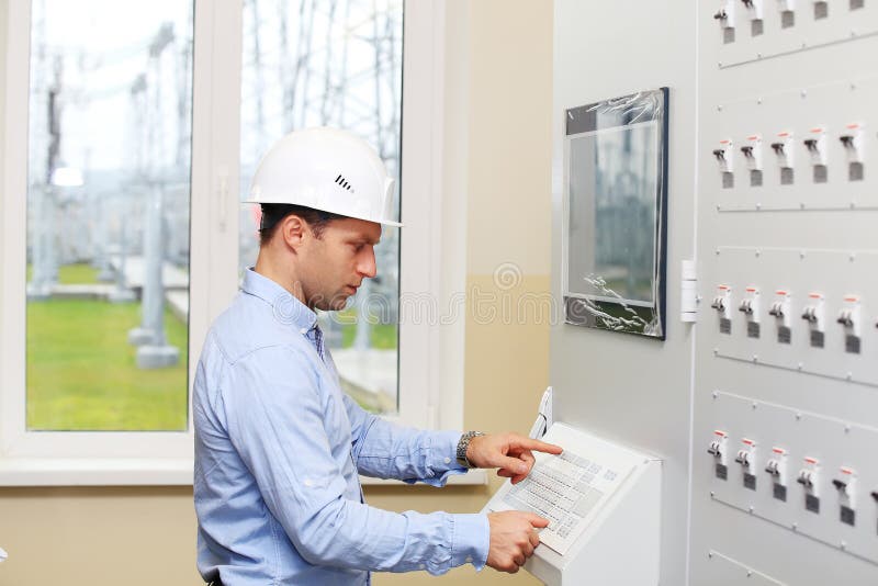 Engineer in studio light stock photo. Image of person - 101524144