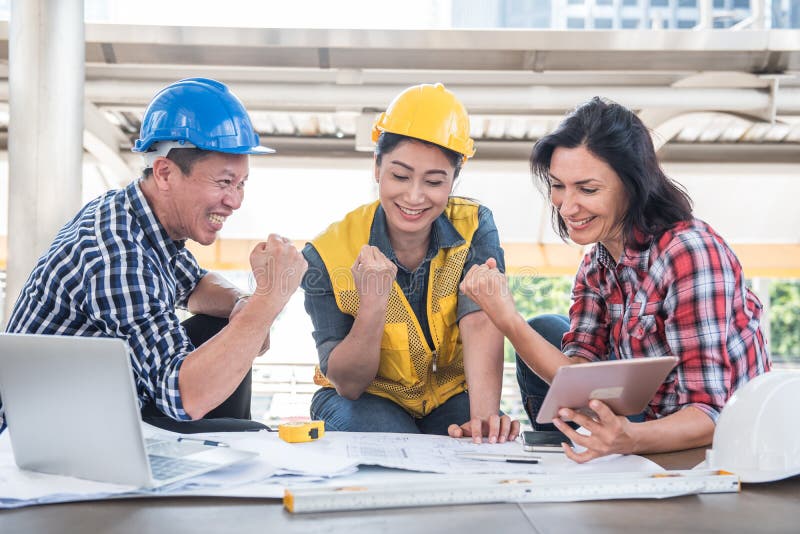 Engineer Successful and Teamwork Meeting Stock Photo - Image of ...