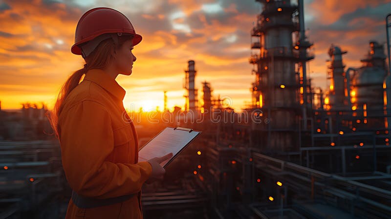 Sunset Refinery Inspection Stock Illustrations – 176 Sunset Refinery ...