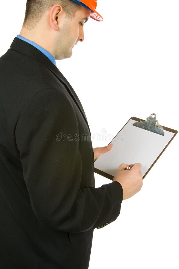 Engineer Taking Notes - Complete Stock Photo - Image of collar ...
