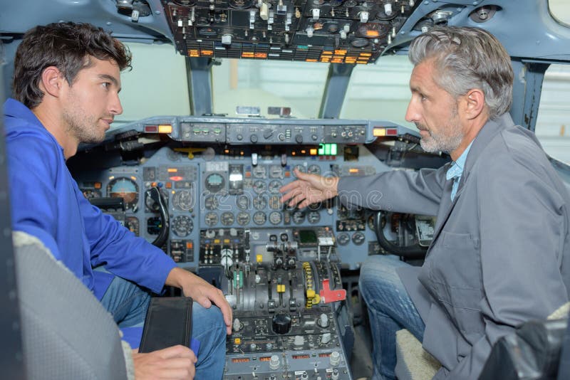 Trainee Aircraft Engineer Using Multimeter Stock Image - Image of ...
