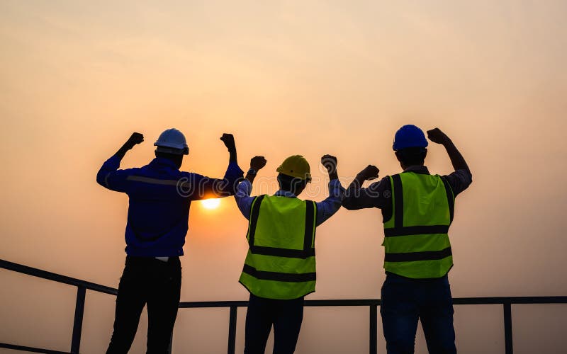 Engineer Team Checking and Maintaining Solar Panels on Solar Power ...
