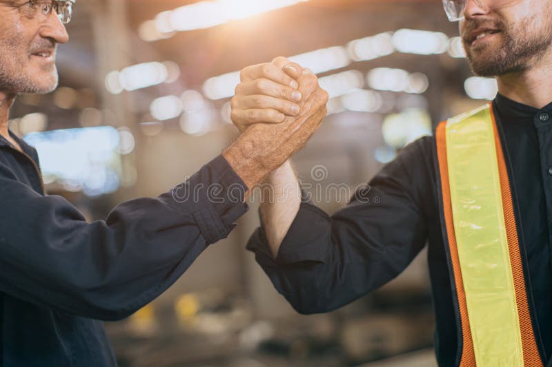 Engineer Team Dealing Cooperation Join Hand Together. Engineering Group ...