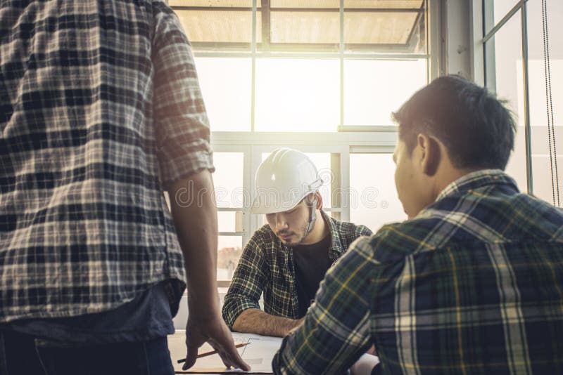 Engineer Team Discussion in Meeting Room. Stock Photo - Image of ...