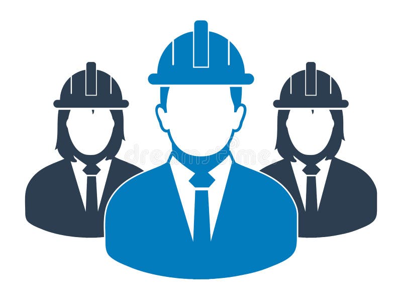 Engineer Team Icon. stock vector. Illustration of construction - 161009249
