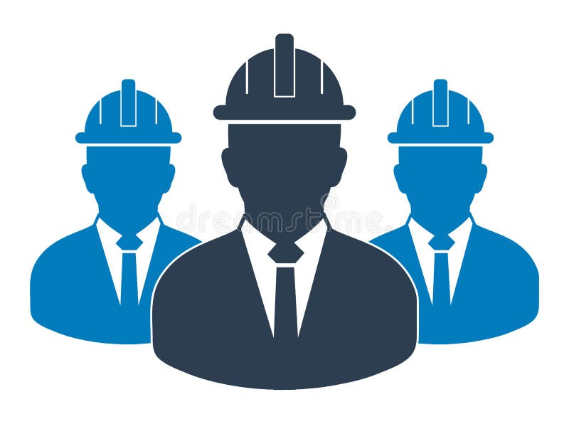 Engineer Team Icon. stock vector. Illustration of worker - 154806972
