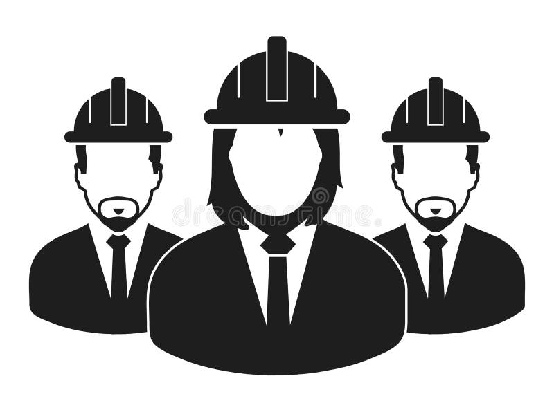 Engineer Team Icon. stock vector. Illustration of construction - 154283854
