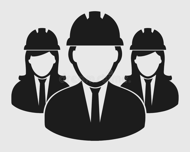 Engineer Team Icon stock vector. Illustration of industry - 133454730